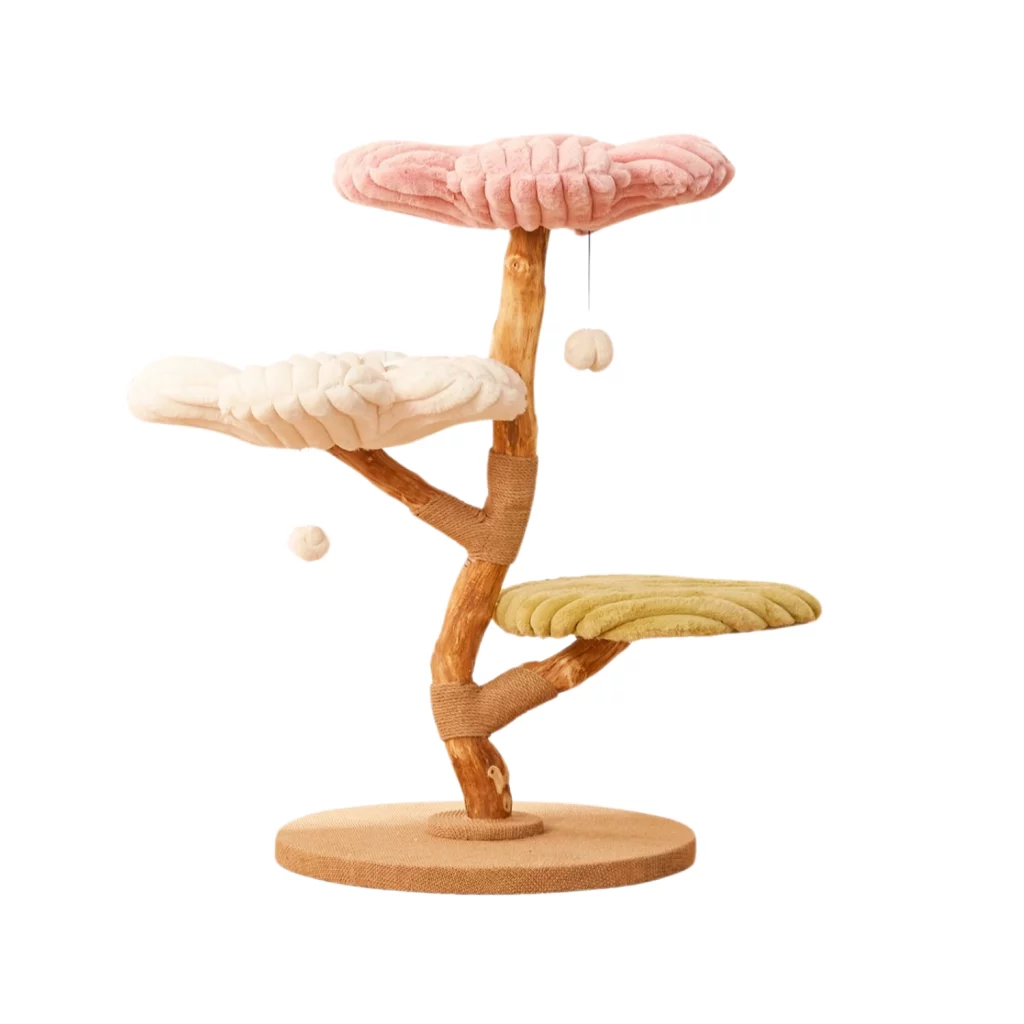 Wood Branch Luxury Flower Cat Tree - Luxury Cat Furniture - Purrfectum