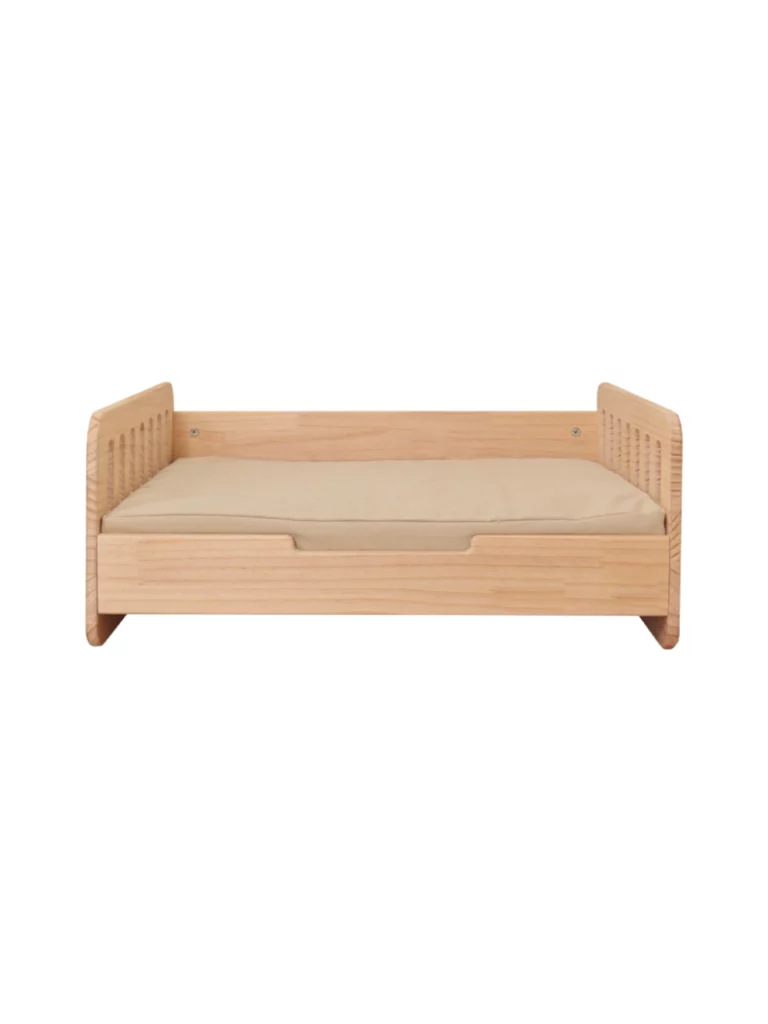 Large Solid Wood Cat Platform Bed with Rail - Luxury Cat Furniture ...