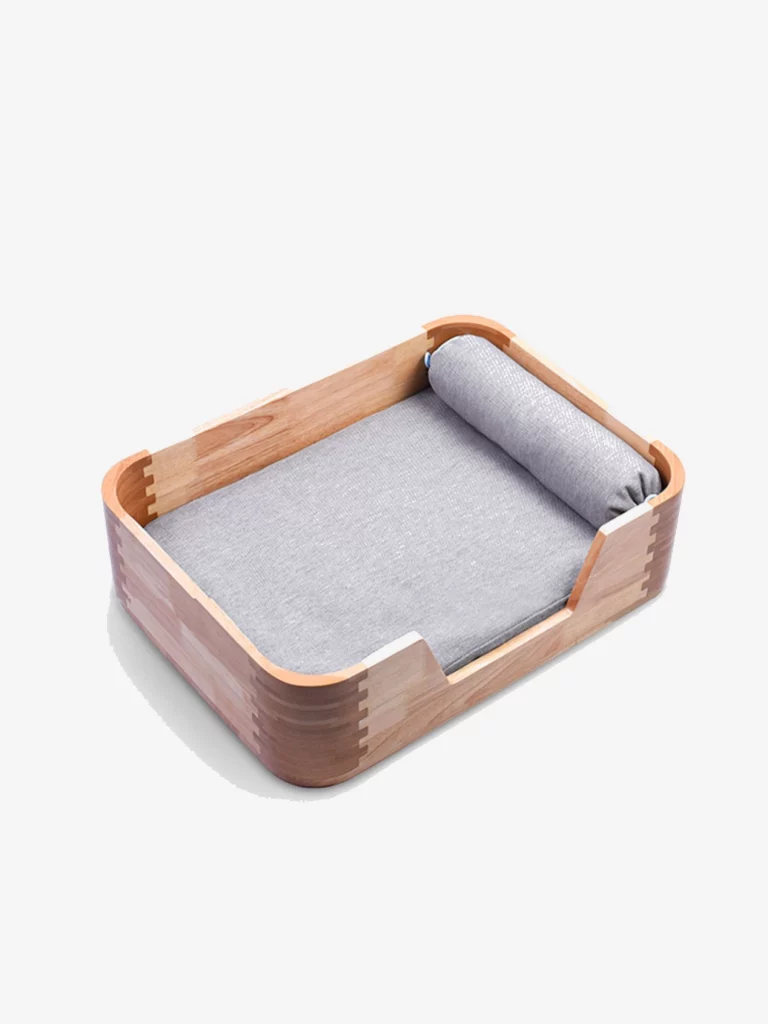 Solid Wood Floor Cat Bed - Luxury Cat Furniture - Purrfectum